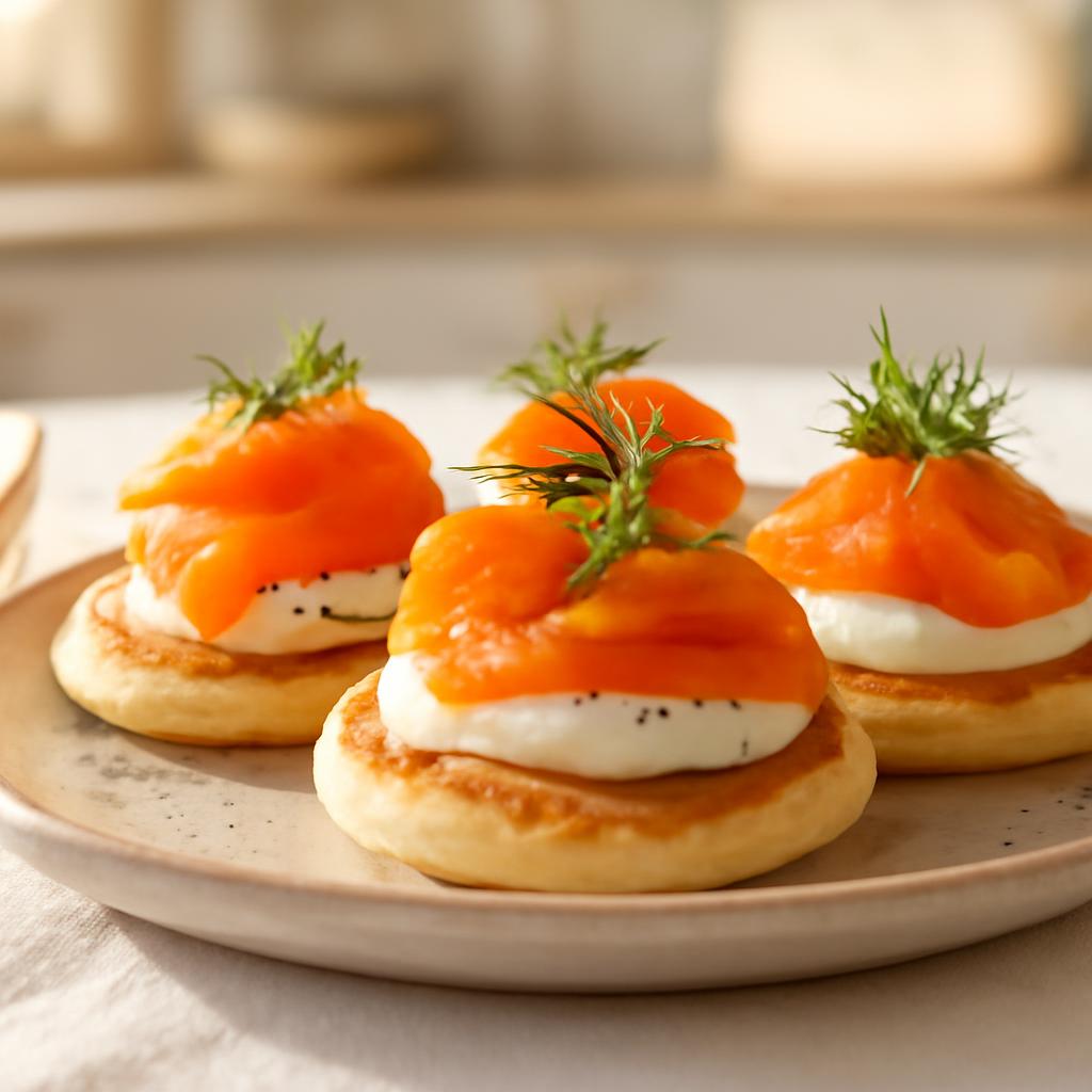 Recette Facile de Blinis au Saumon pour Apéritif Express