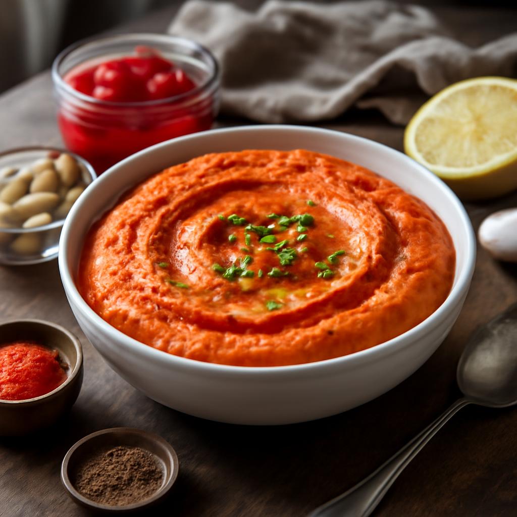 Recette Facile de Houmous aux Poivrons Rouges Grillés