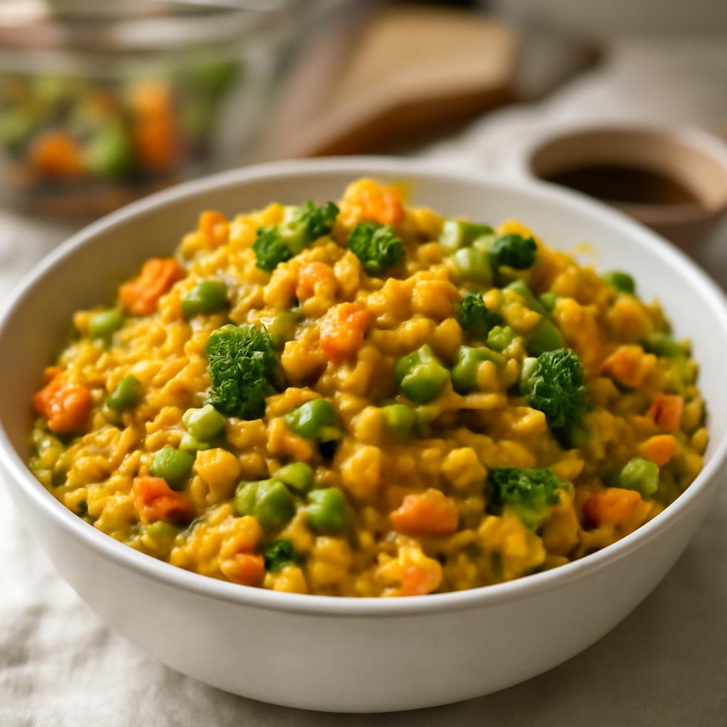Riz Curry au Lait de Coco Express avec Légumes au Micro-Ondes